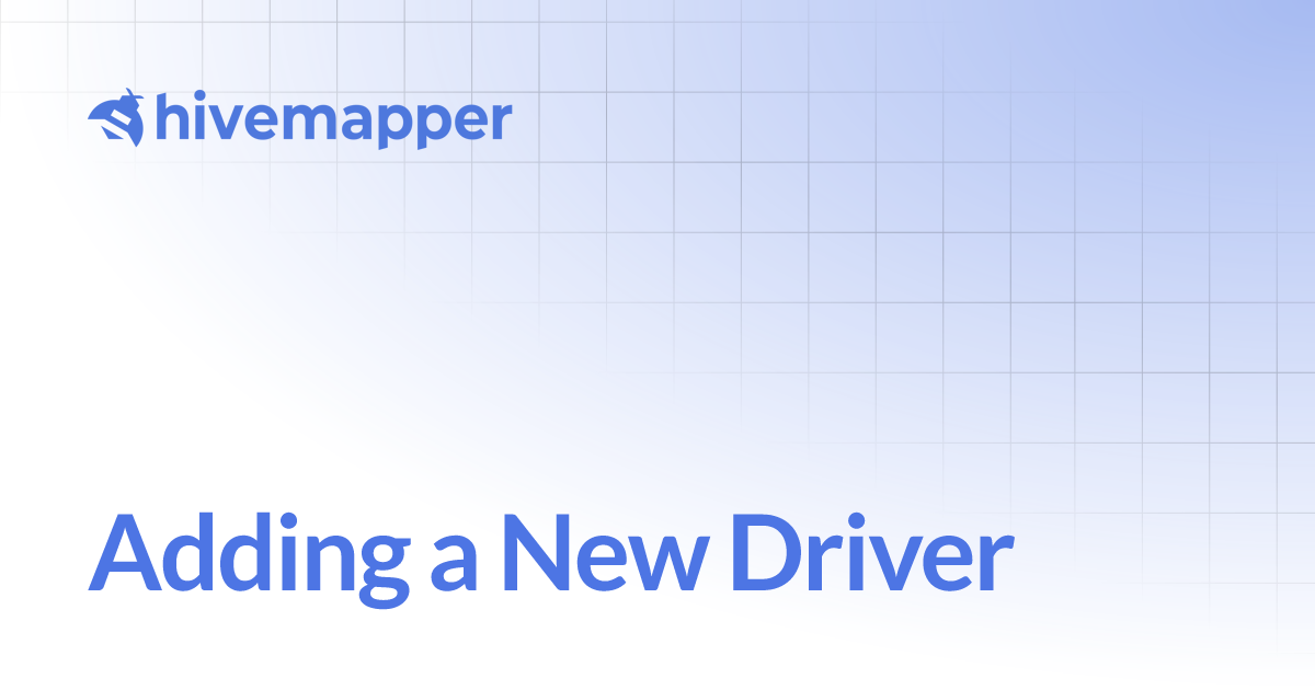 Adding a New Driver | Hivemapper Docs